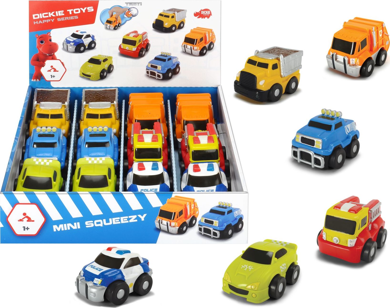 Auto Happy Mini Squeezy 9 cm, DP12 D 3814012 Dickie - VseNaVareni.cz